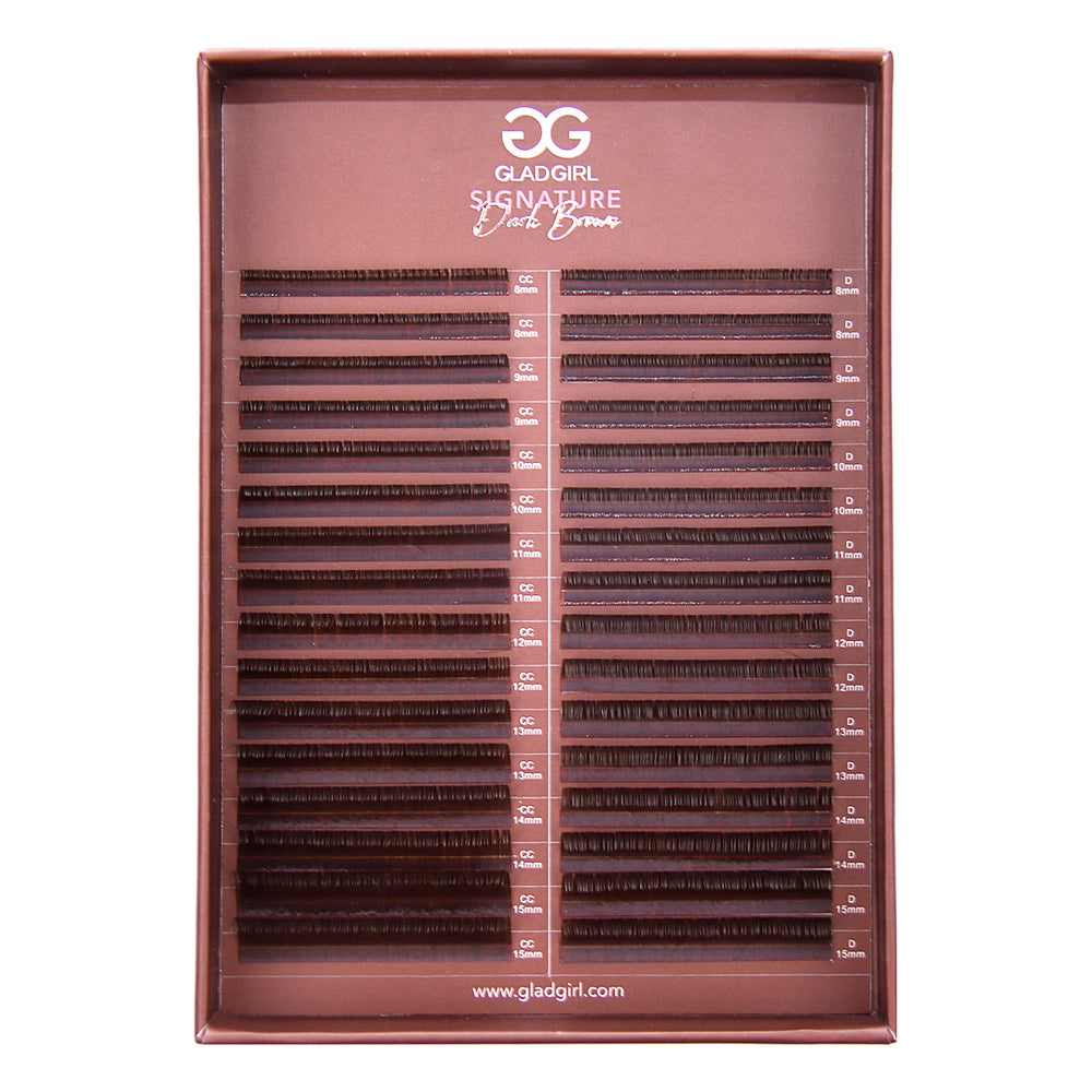 Brown Eyelash Extensions and Natural Brown Lashes | Premium Lash Trays ...