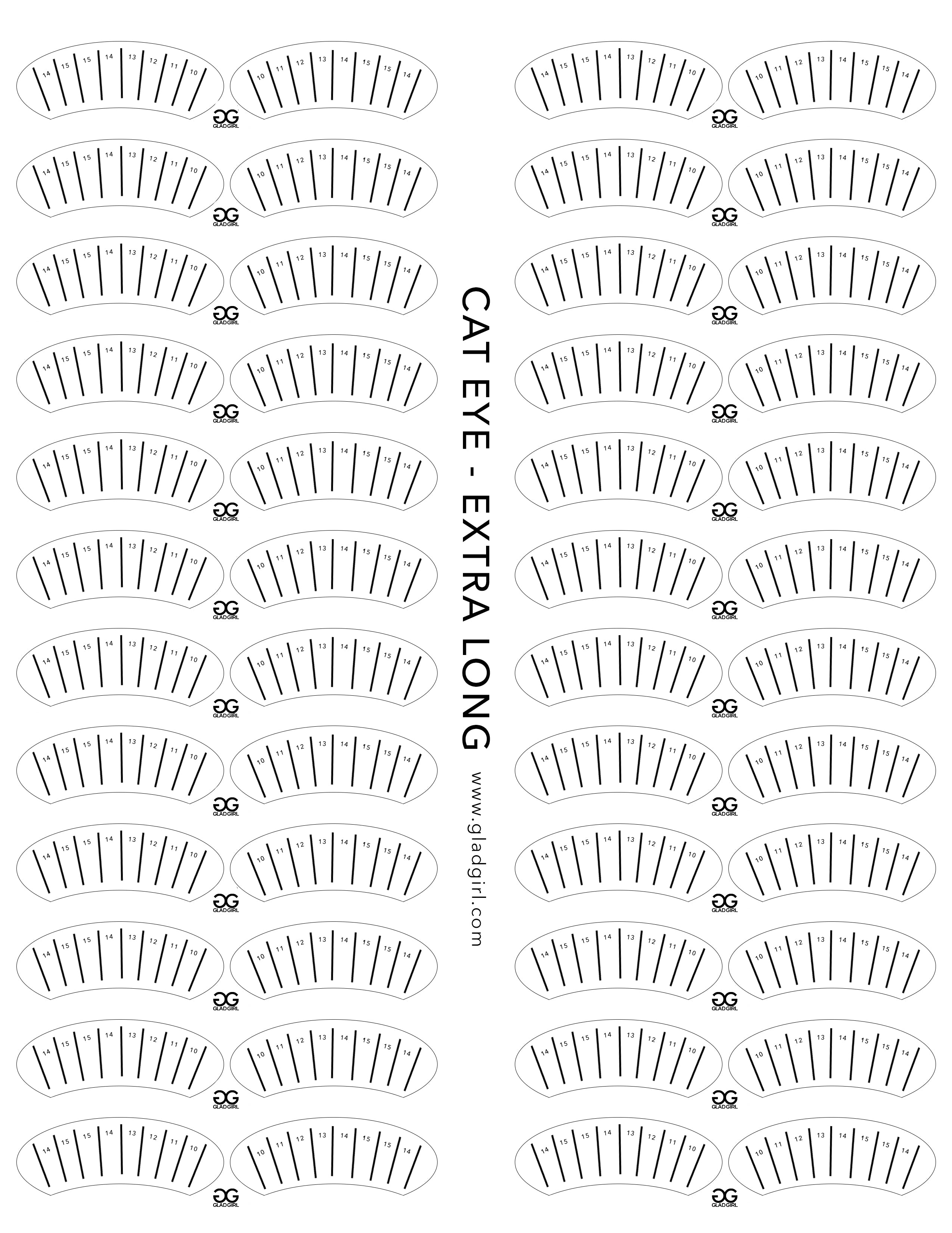 Cat Eye Lash Map Sticker - GladGirl