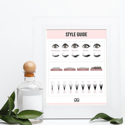 Lash Style Guide Poster - GladGirl