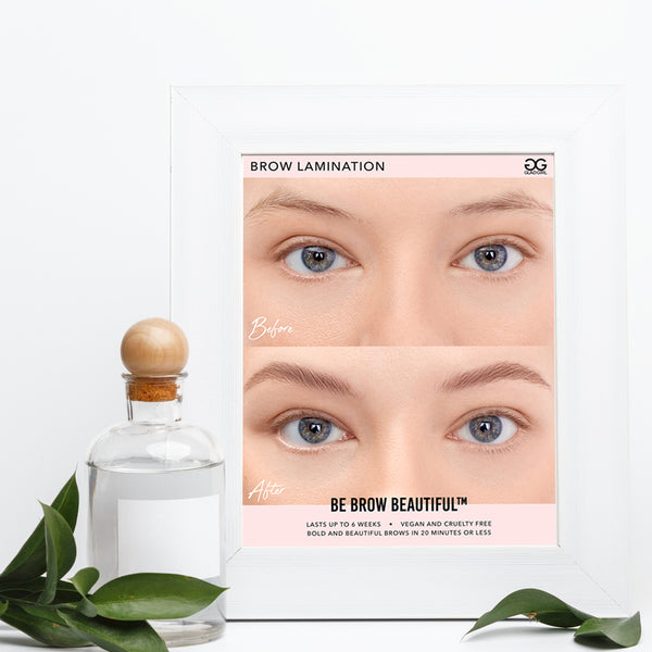 FREE Downloadable Brow Lamination Before & After Poster - GladGirl