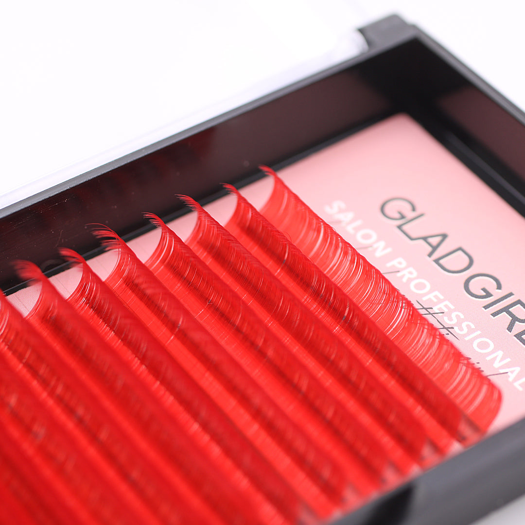 Salon Professional Mixed Length Red Lashes - GladGirl